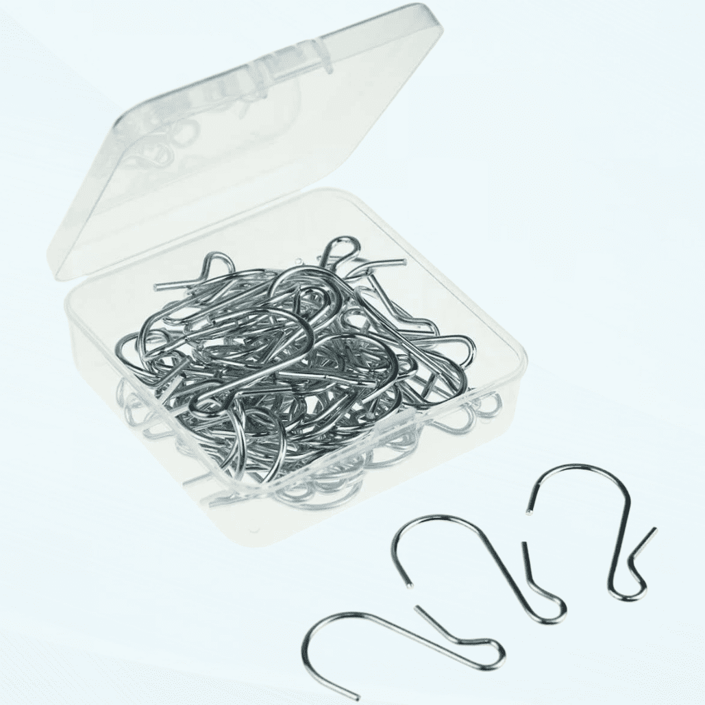 50 Pieces Clip Type Pot Rack Hanging Grid Hooks S Shaped Metal Hangers ...