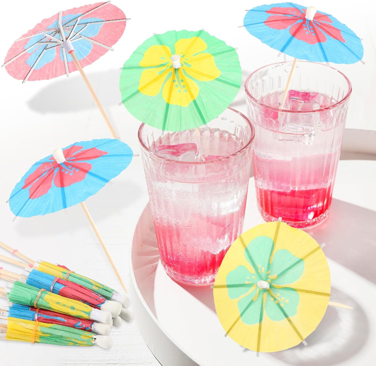 50 Pieces Cocktail Umbrellas for Drinks, Drink Umbrellas Cocktail Picks ...