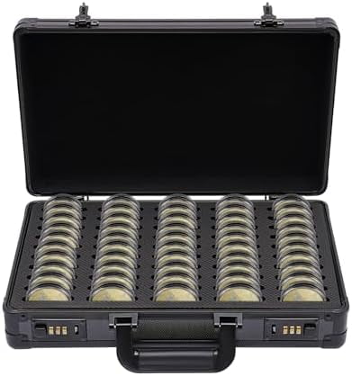 50 Pieces Coin Capsules Coins Collector Case Holder, Portable Coin Slab ...