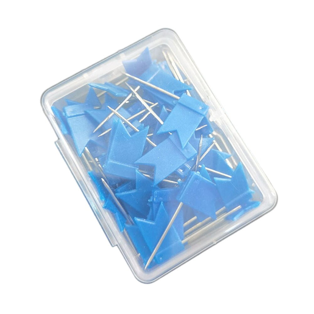 50 Pieces Colorful Flag Tacks Bulletin Board Message Paper Fixing Pins ...