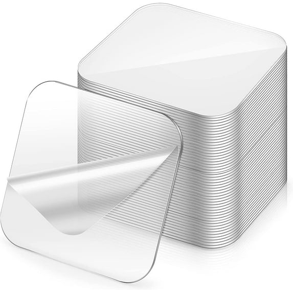 Walmart 50pc Heavy Duty Dual Sided Adhesive Tape Pads, Clear Sticky Gel ...