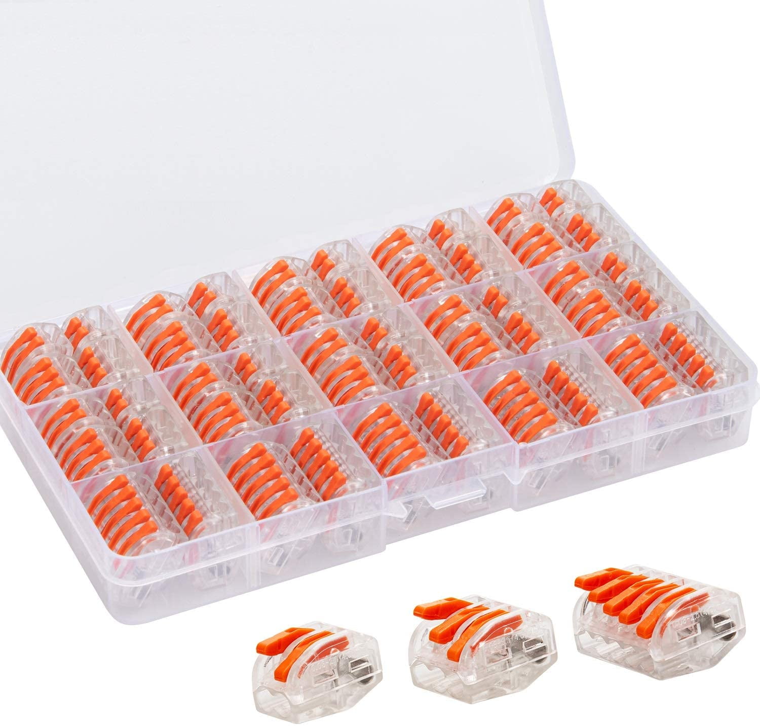 50 Pieces Electrical Connectors, Wire Quick Connect Terminal, 3 Types ...