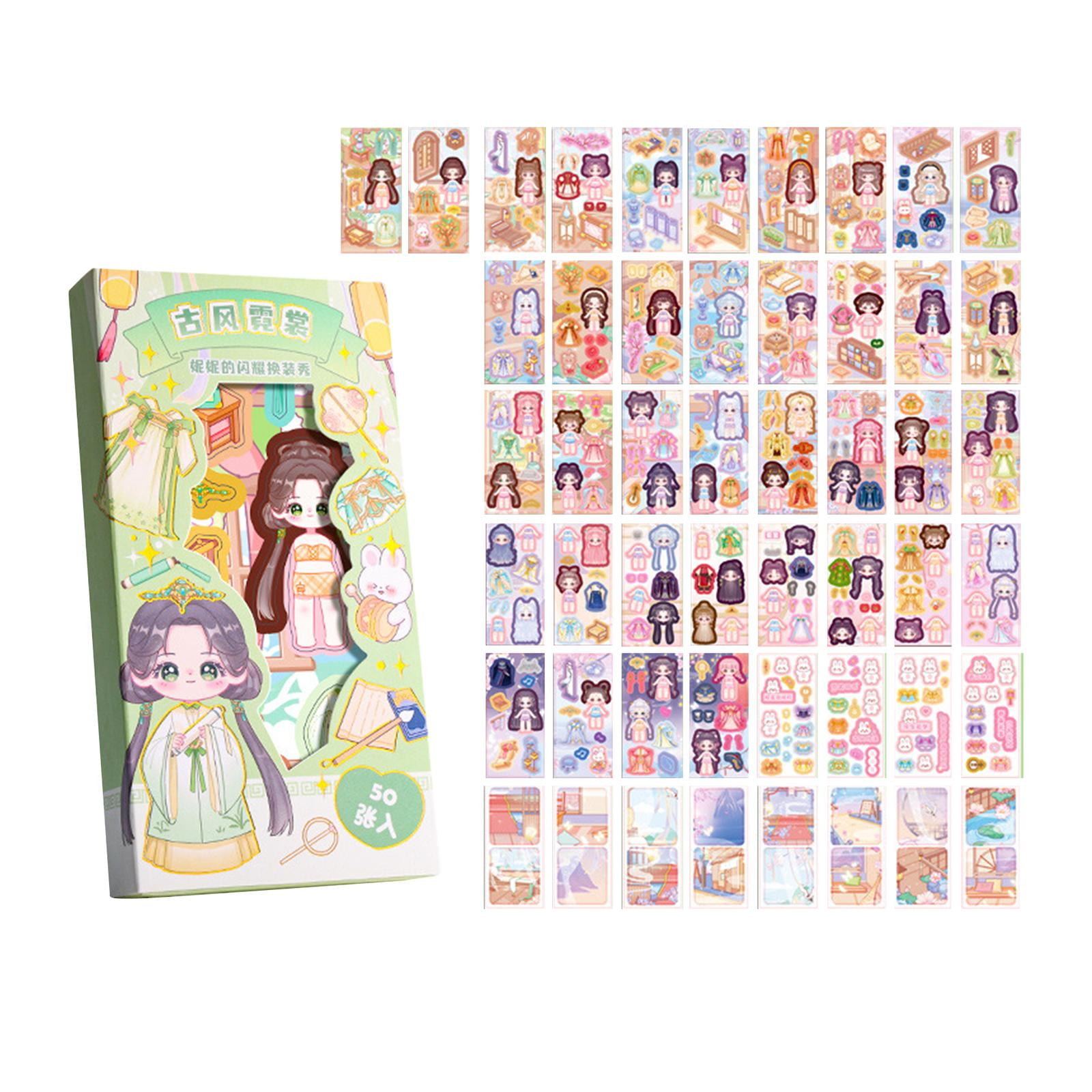 50 Pieces Face Sticker Book Party Favors Stickers Develop Children's ...