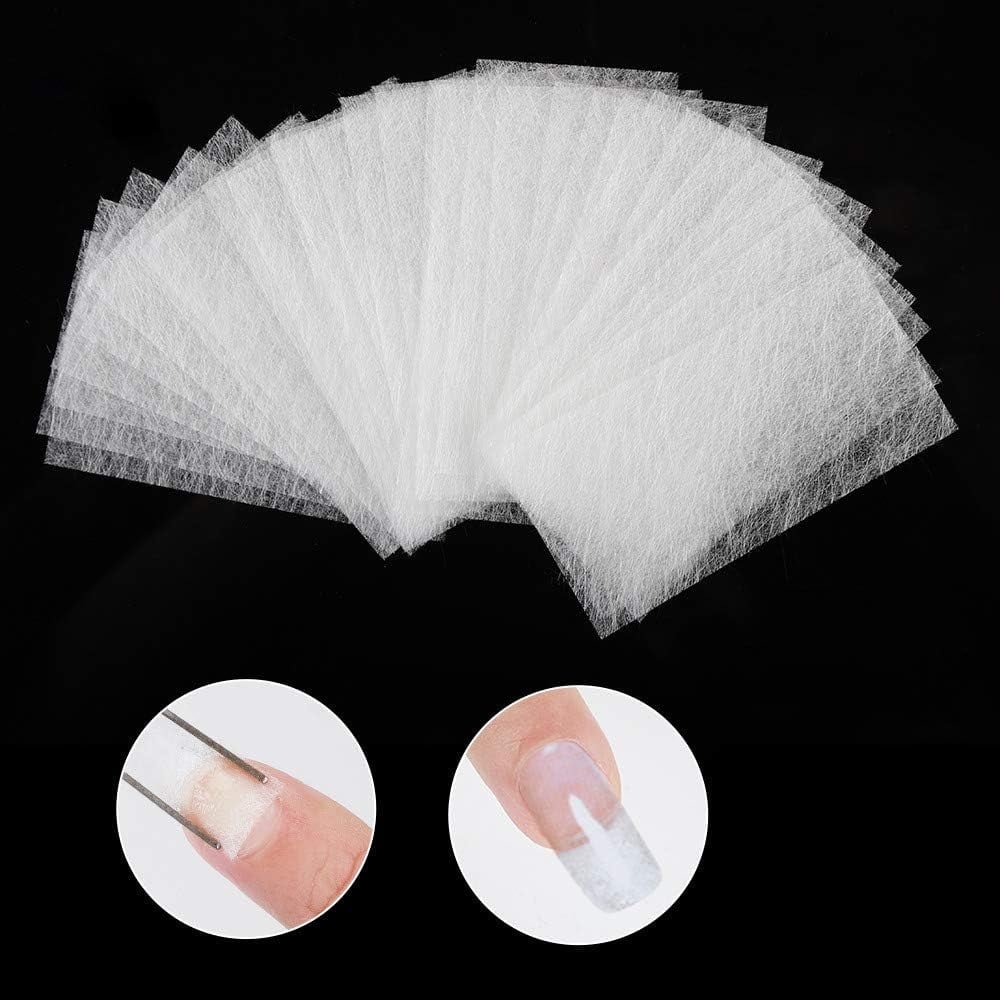 50 Pieces Fiberglass Nail Extension Fiber Silk Fiberglass Edge Nails ...