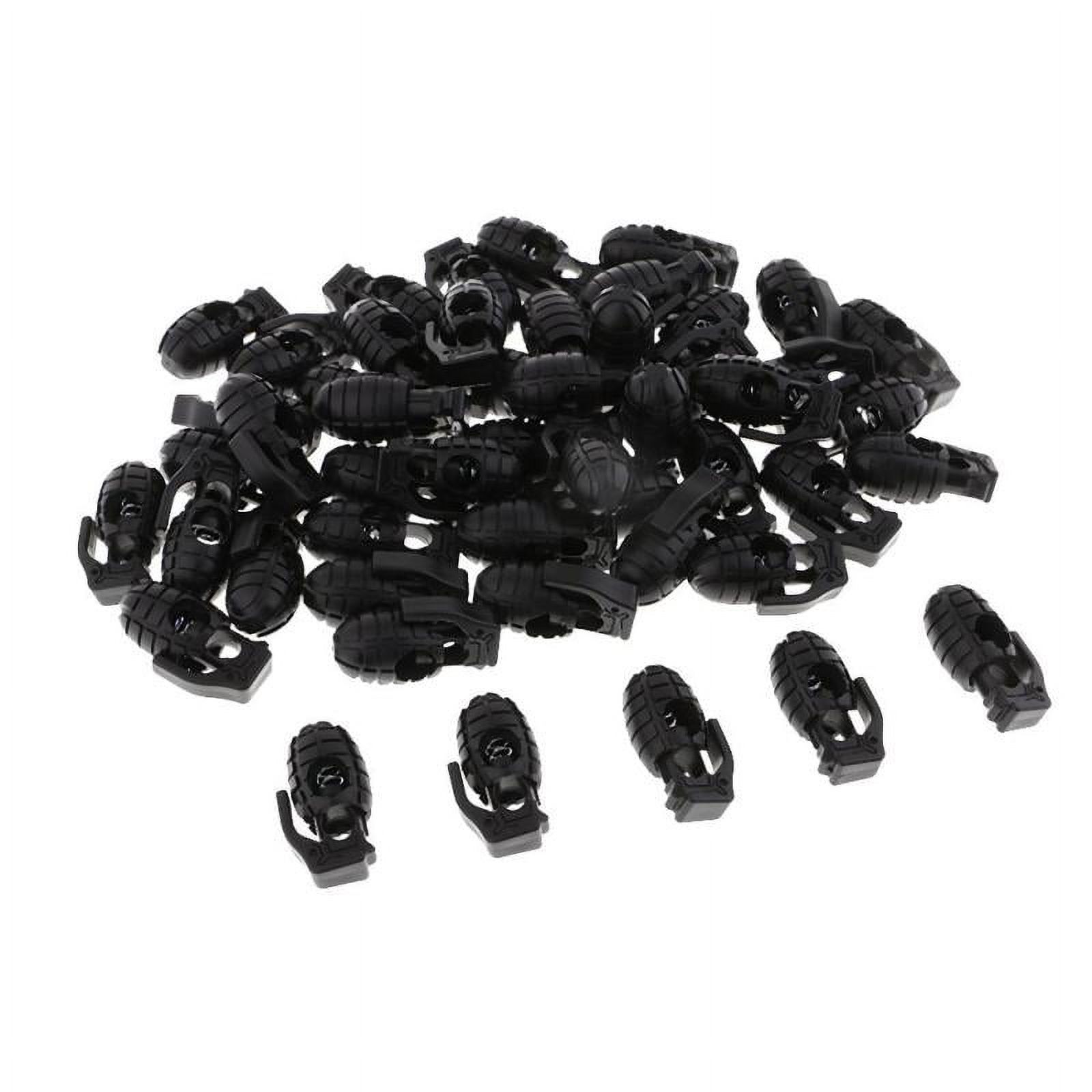 50 Pieces Hand Toggle Spring Clasp Stop Single Hole Cord Locks ...