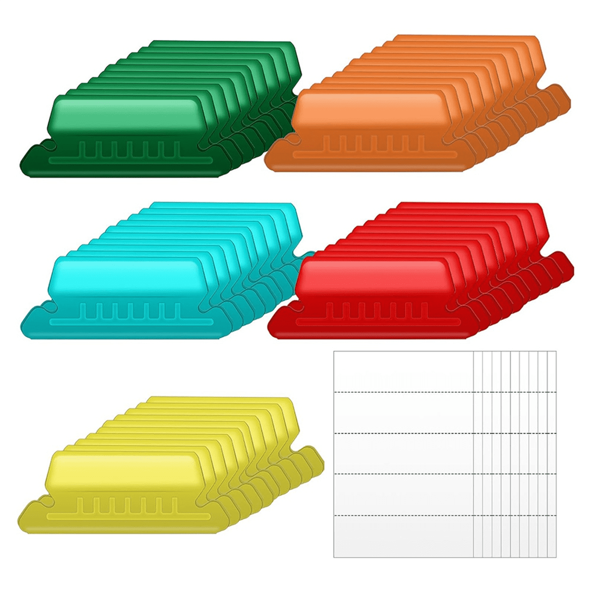50 Pieces Hanging File Folder Labels with Inserts, 2 Inch for A New ...