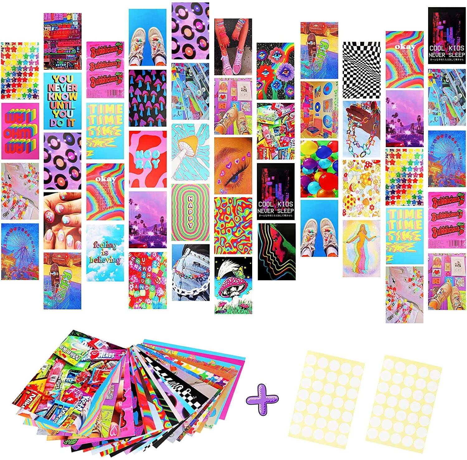 50 Pieces Indie Wall Collage Kit Aesthetic Pictures, Photo Wall Collage ...