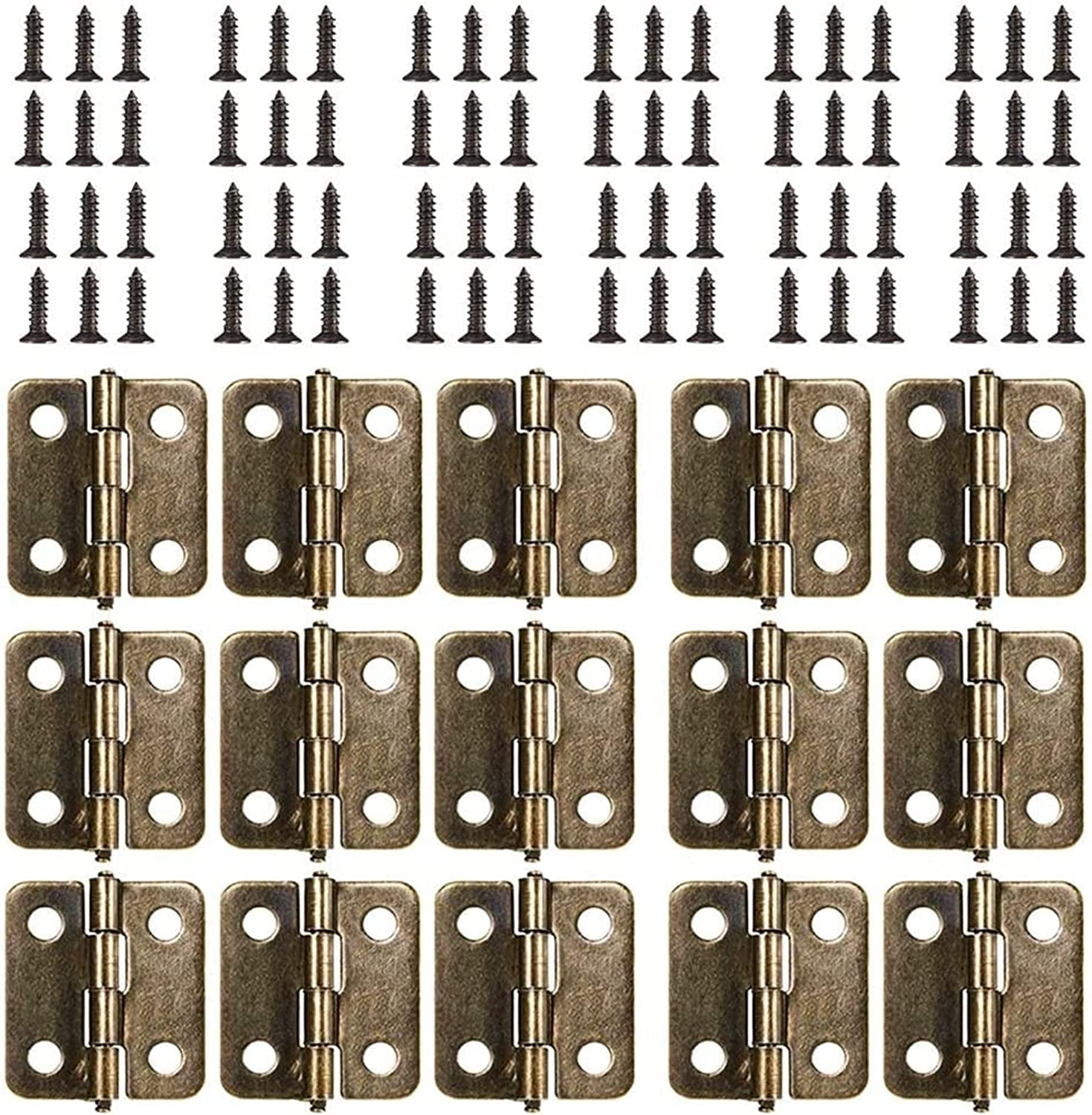 50 Pieces Iron Hinge Small Wooden Box Gift Box Jewelry Box Flat Open ...