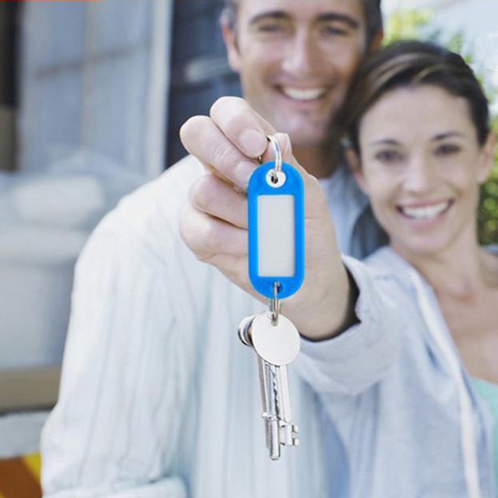 50 Pieces Key Tags Assorted Key Rings ID Tags Name Card Label Phone ...