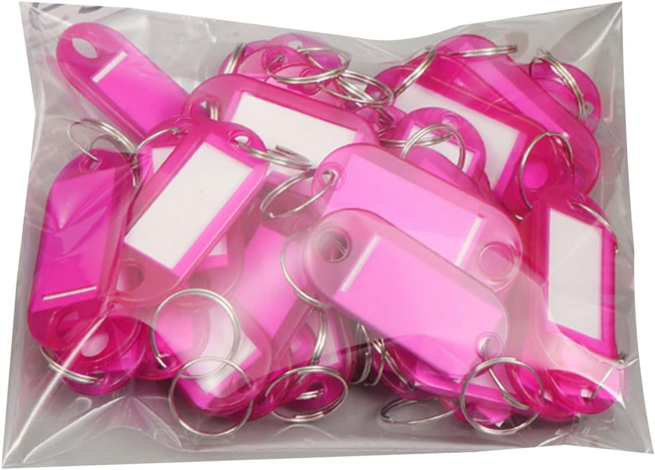 50 Pieces Keys Tags, Luggage Tags with Ring and Name Tags,Keychain ...