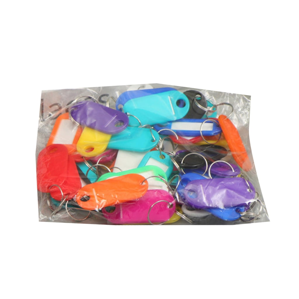 50 Pieces Keys Tags with Ring and Label Window Identifiers-ID Tags ...
