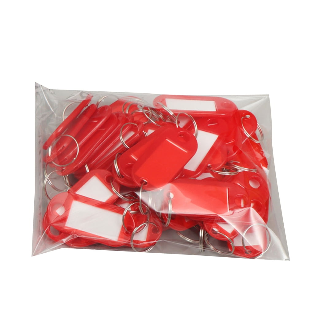50 Pieces Keys Tags with Ring and Label Window Identifiers-ID Tags ...