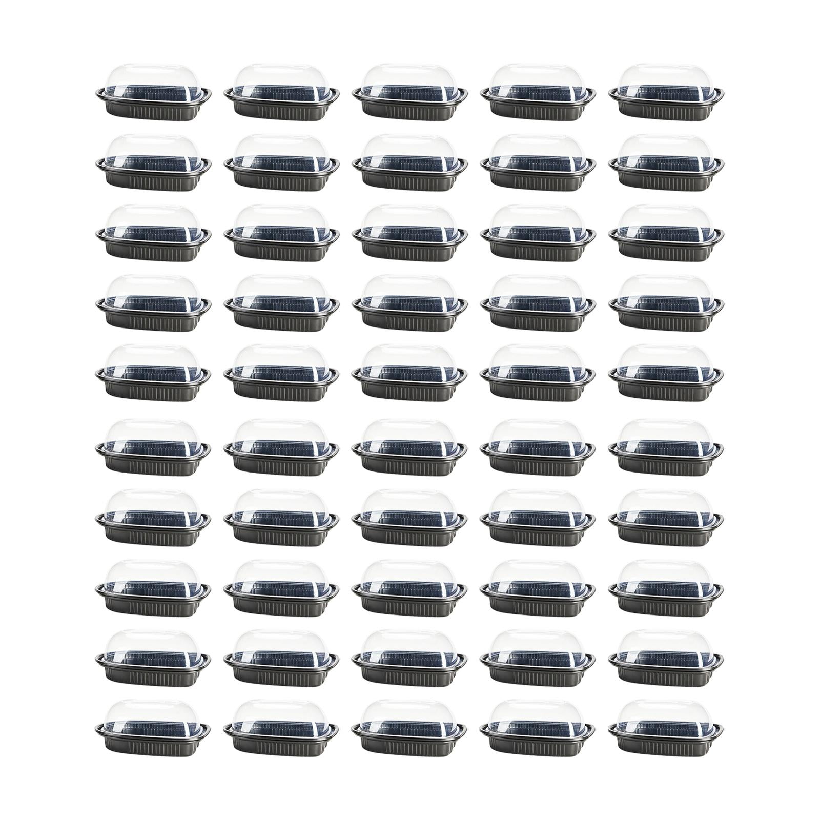 50 Pieces Meal Prep Containers Rotisserie Chicken Roaster Clear Lid PP ...