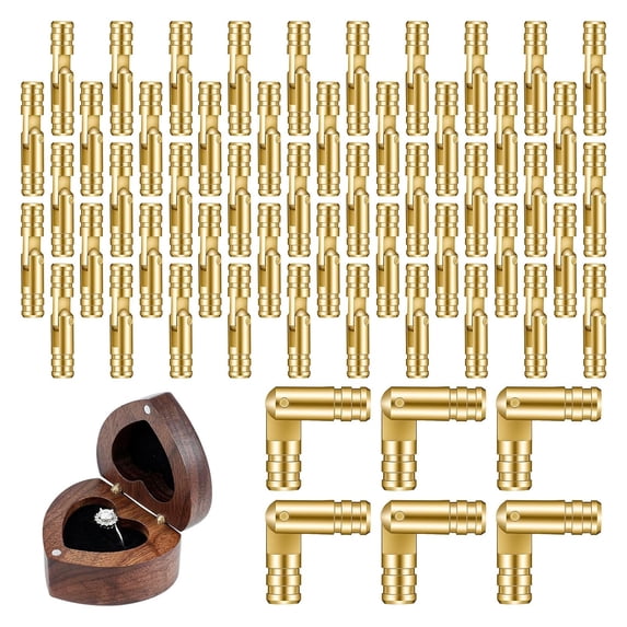 50 Pieces Metal Cask Hinges 4x20mm Small Hinges set for Invisible Hinge ...