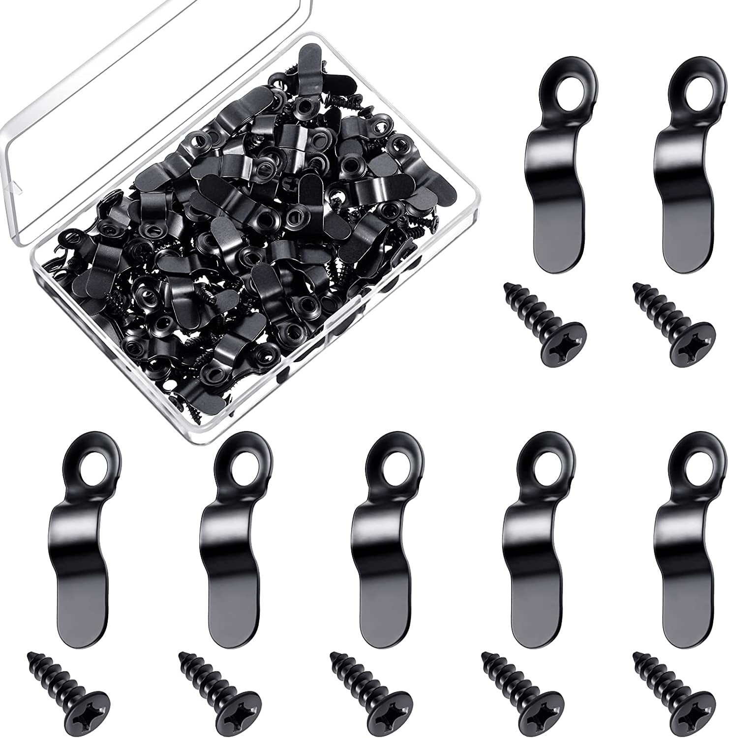 50 Pieces Metal Picture Frame Turn Buttons Fasteners with Screws, Turn ...