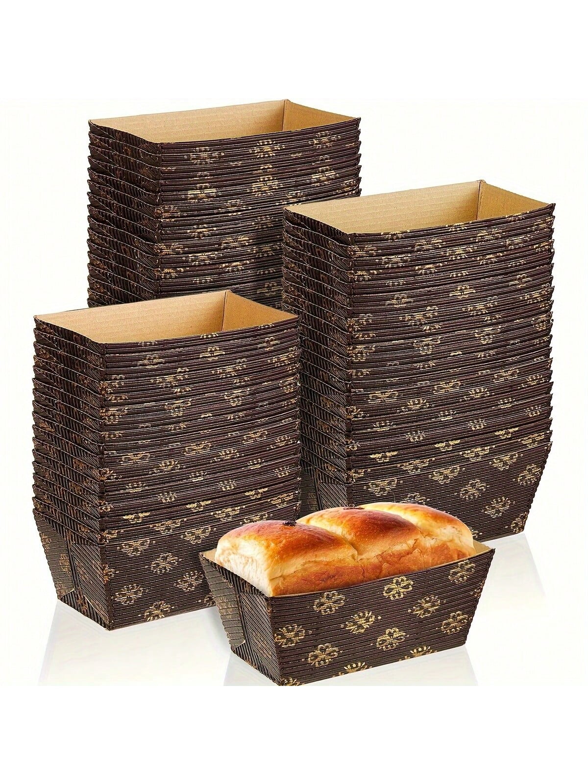 50 Pieces Mini Paper Loaf Pans Disposable Paper Baking Loft Pans Paper ...