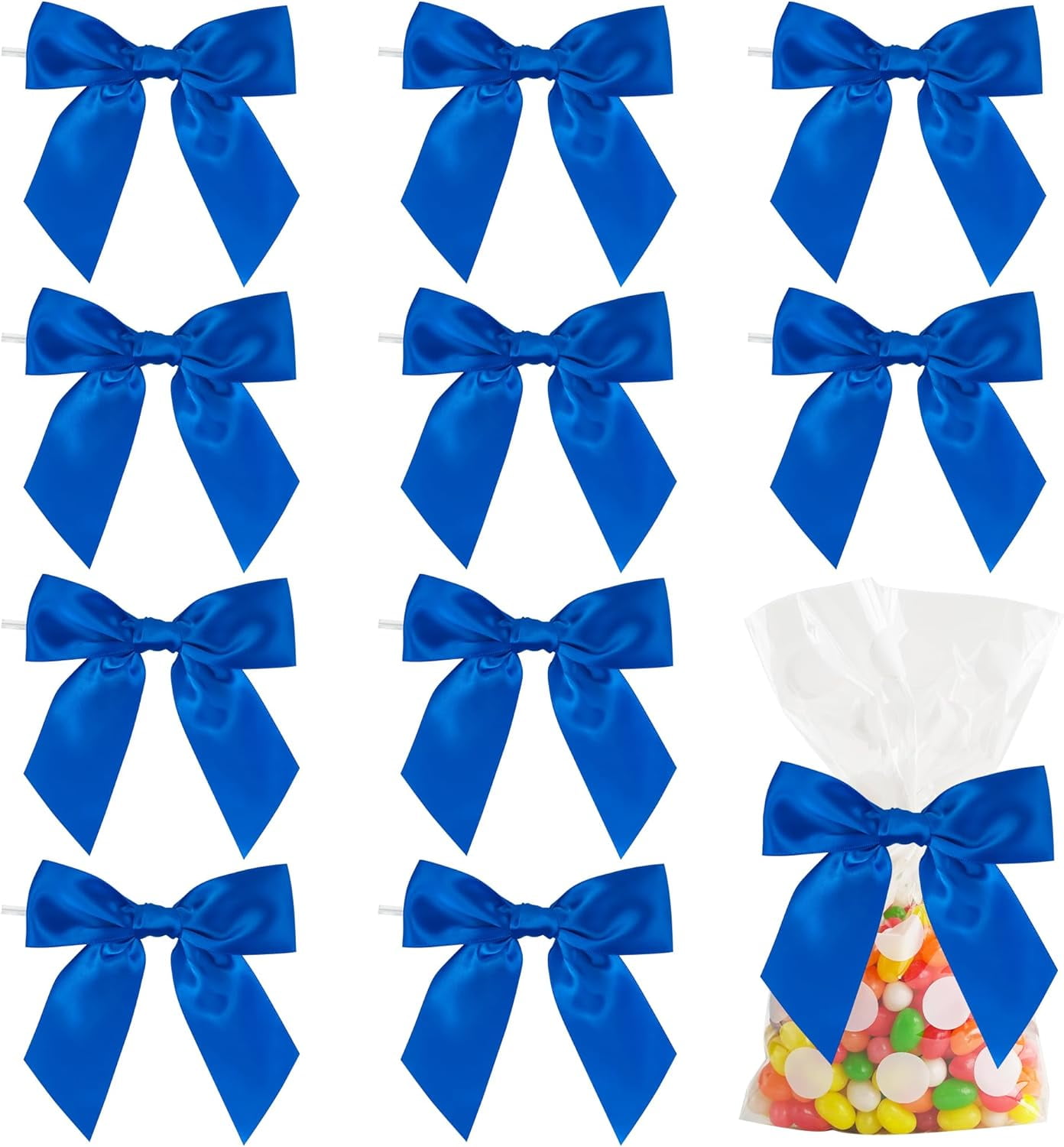 50 Pieces Mini Satin Ribbon Twist Tie Bows, DIY Twist Tie Bows, Crafts ...