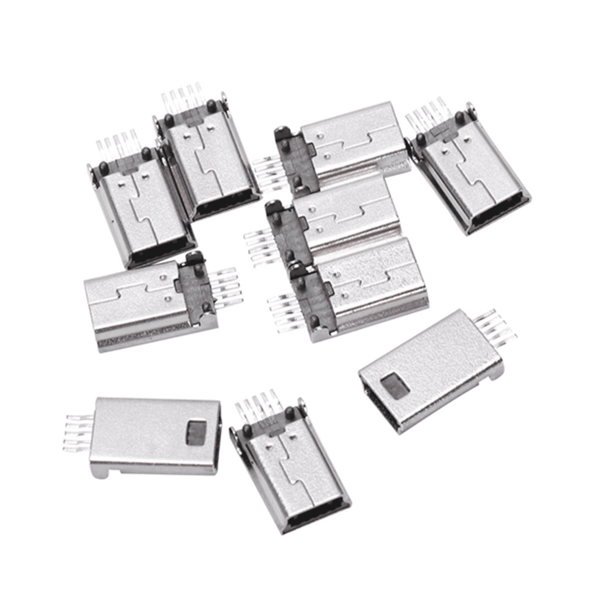 50 Pieces Mini USB Type B Male 180 Degree 5 Pin SMD SMT for Soldering ...