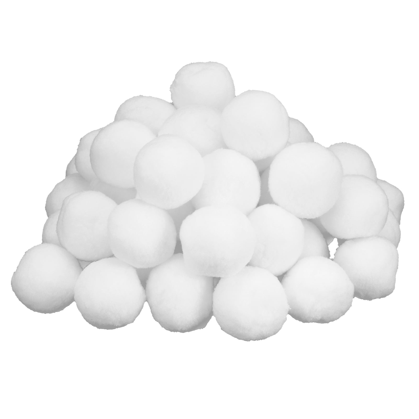 50 Pieces Per Pack 7cm Fake Snowballs, Plush Artificial Snowballs Kids ...