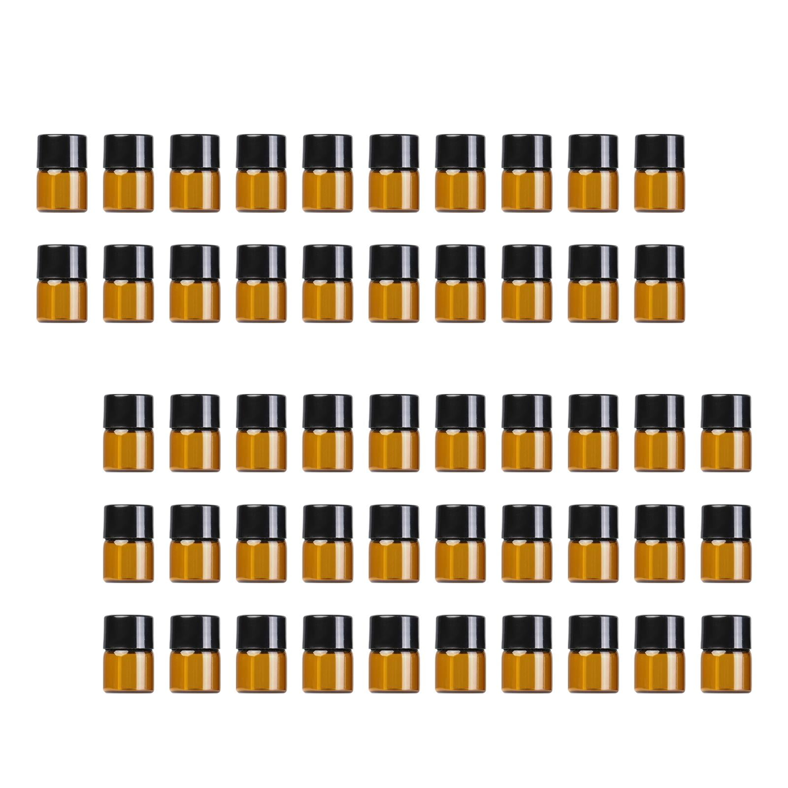 50 Pieces Refillable Oils Vials Reusable Storage Container with caps ...