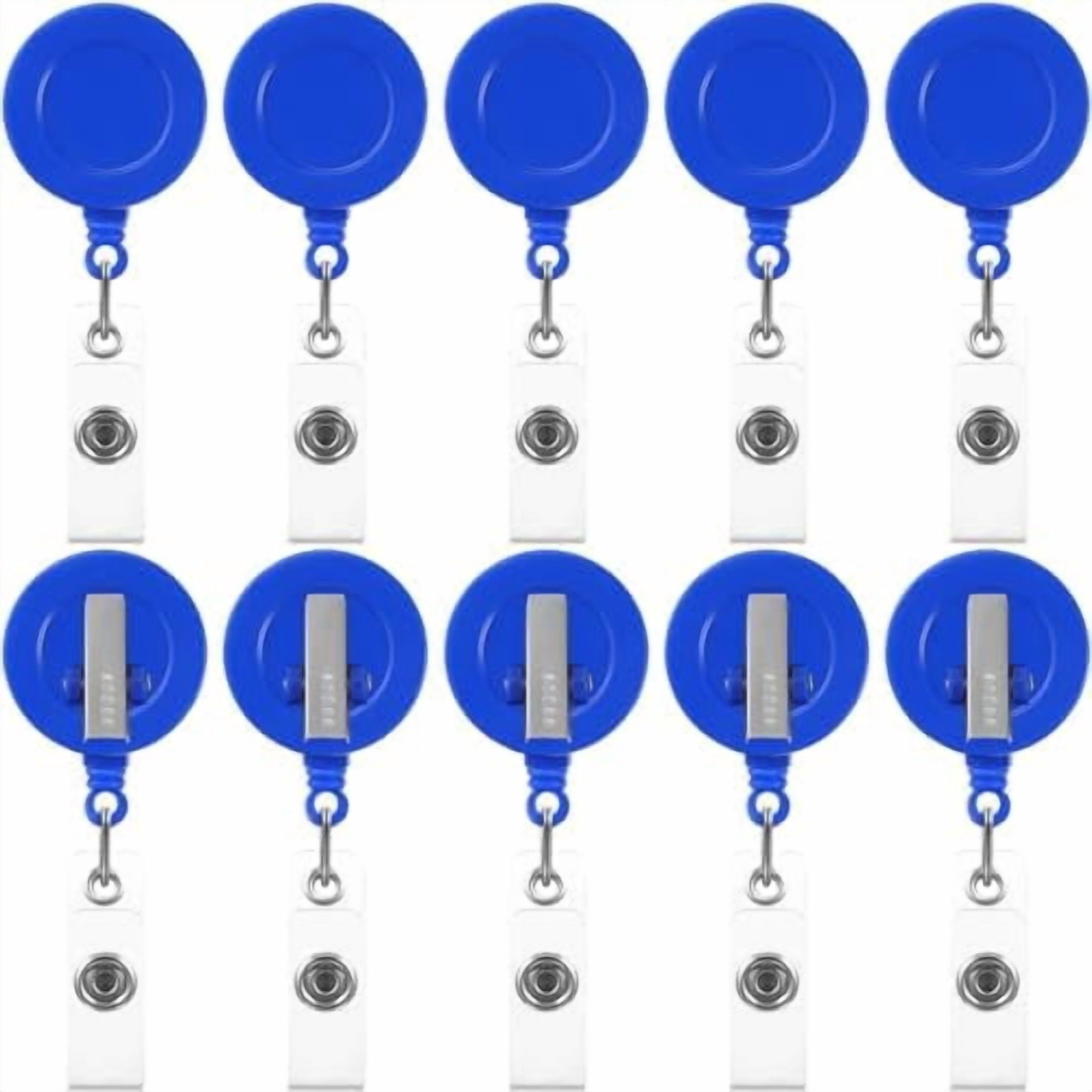 50 Pieces Retractable Badge Holder Reels with Swivel Alligator Clip, ID ...