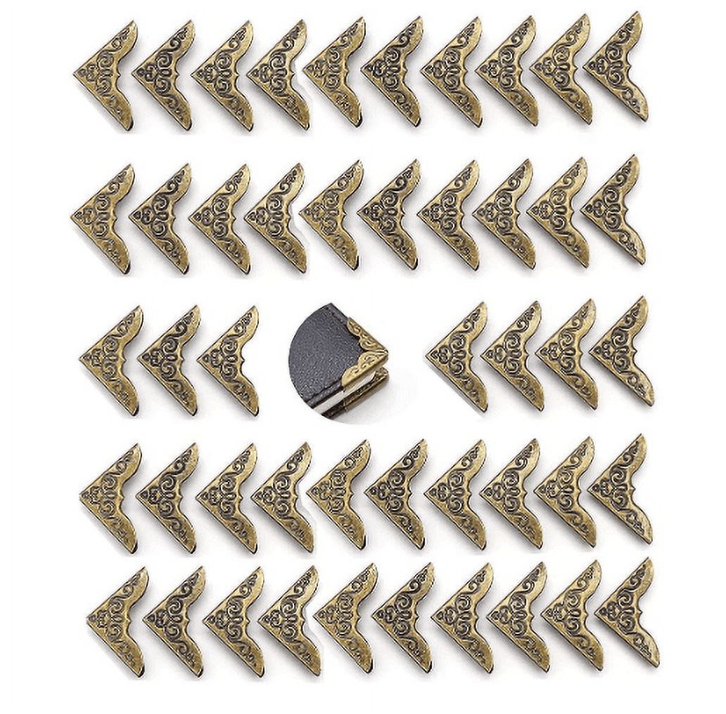 50 Pieces Retro Metal Book Corner Protectors, Book Corner Protectors ...