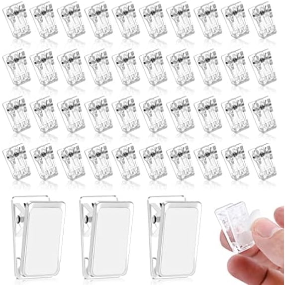 50 Pieces Self Adhesive Clips, Tapestry Sticky Spring Hangers Wall ...
