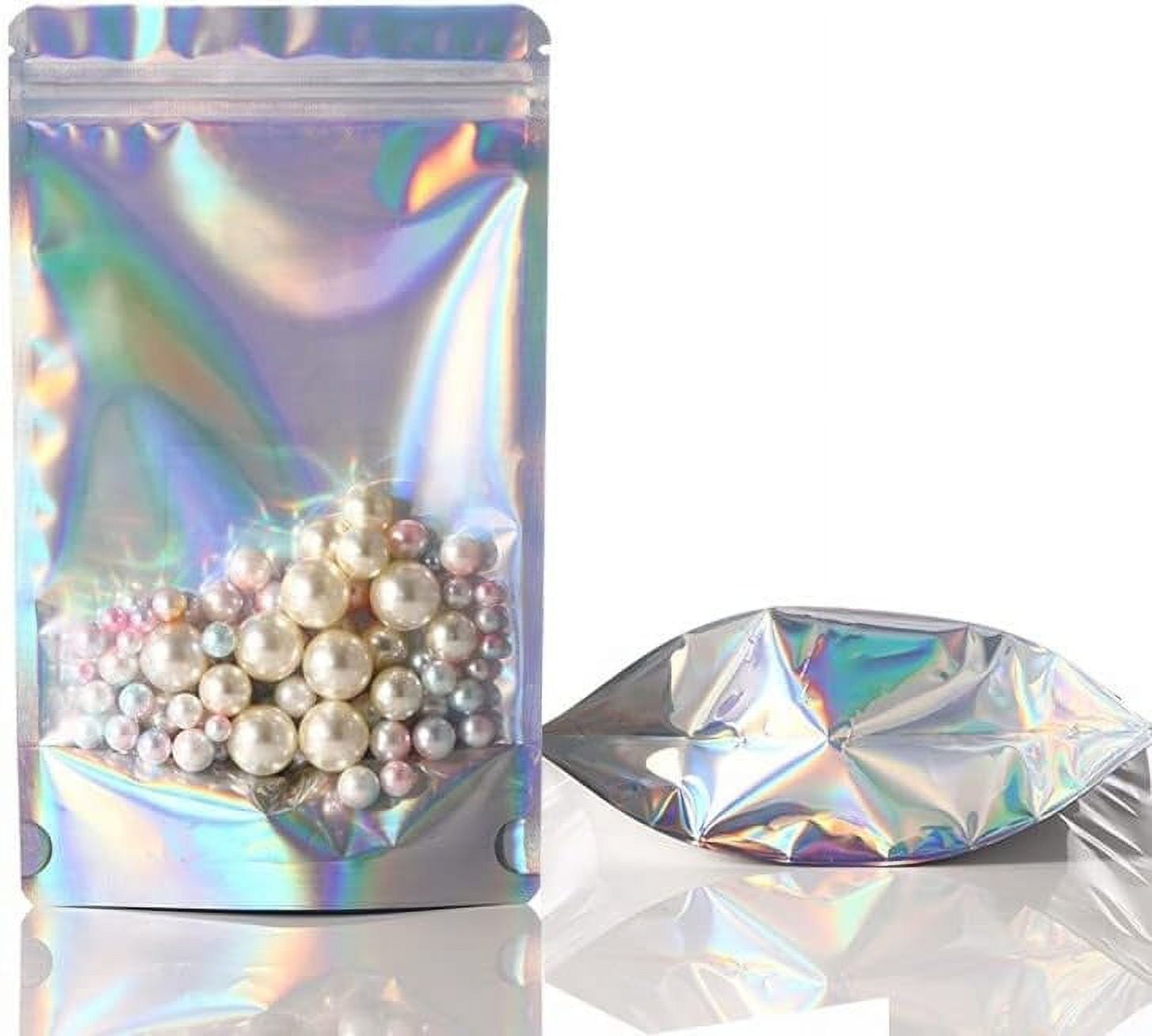 50 Pieces Self-stand Up Zipper Lock Bags, 4x6 Inches Gusset Bottom Foil ...