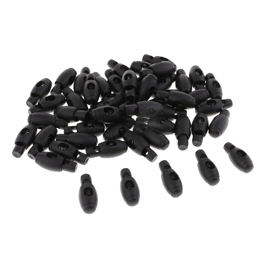 50 Pieces Single Hole Barrel Fastener Stoppers Toggles Spring End DIY ...