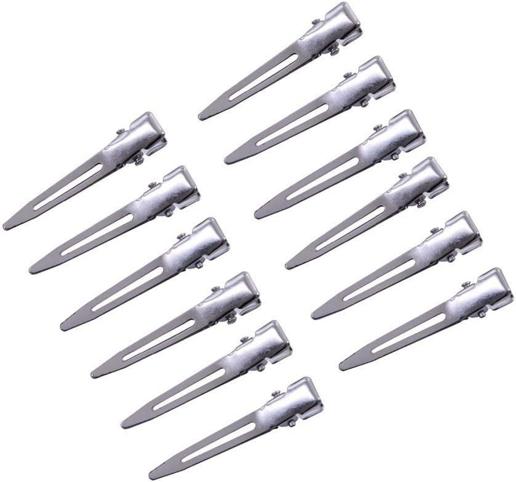 50 Pieces Single Prong Silver Curl Clips Alligator Hair Clips 1.75 ...