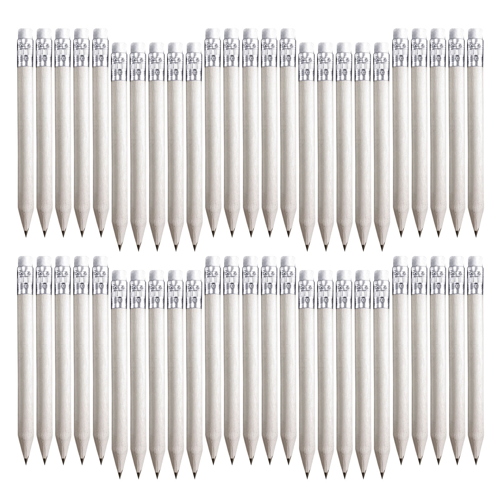 50 Pieces Small Pencils with Rubbers Half Pencils Pencils Pocket ...