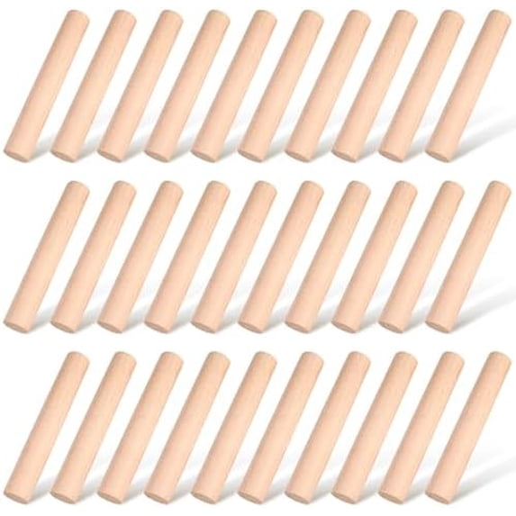 50 Pieces Small Wooden Rolling Pin, Dumpling Dough Roller Wooden Mini ...