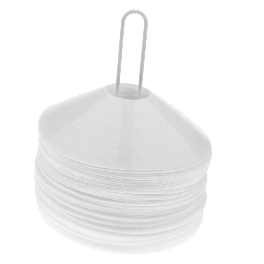 50 Pieces Sport Soccer Mini Disc Cones Football Agility - White ...