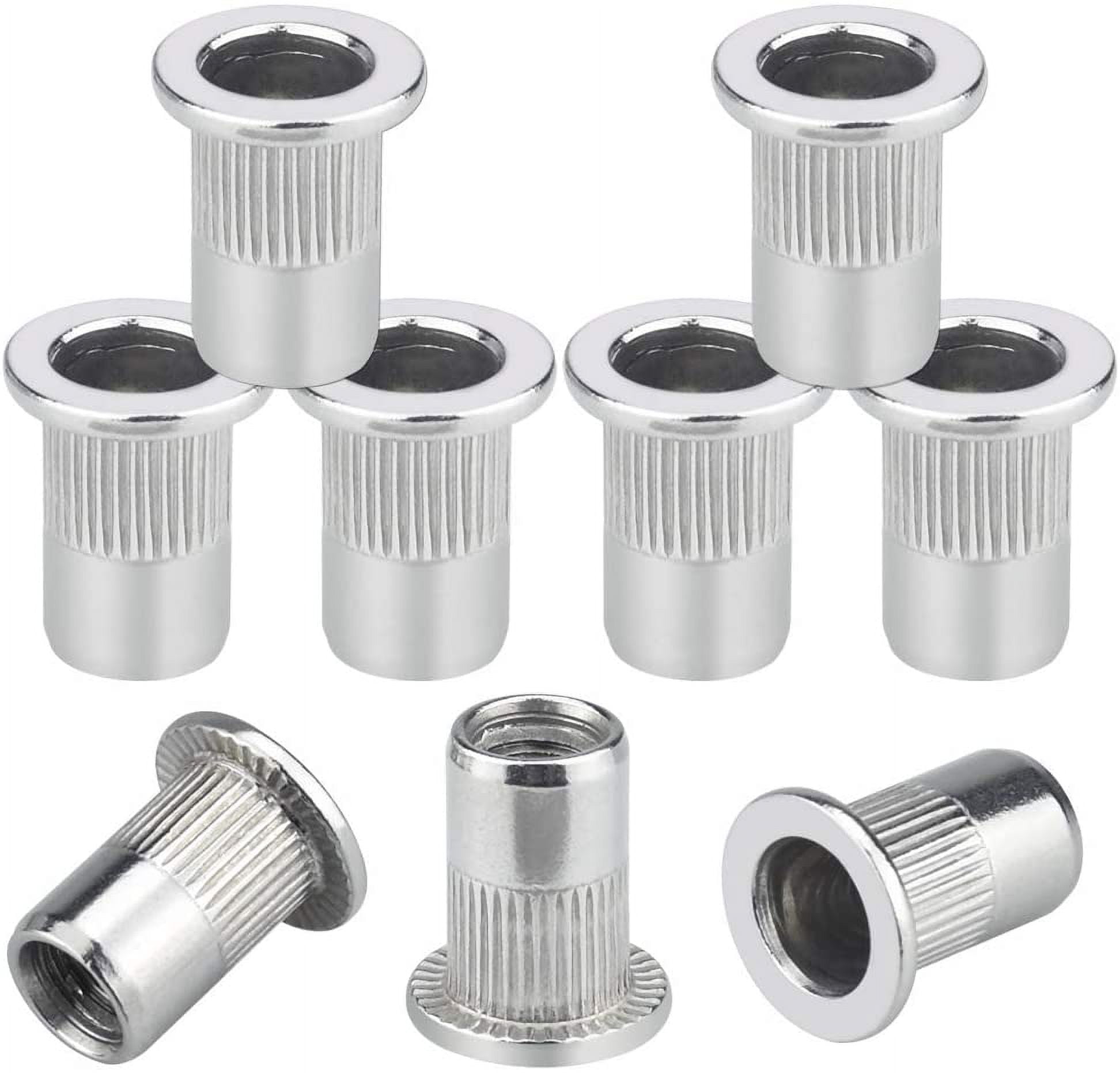 50 Pieces Stainless Steel Rivet Nuts M6 Round Threaded Rivet Nuts ...