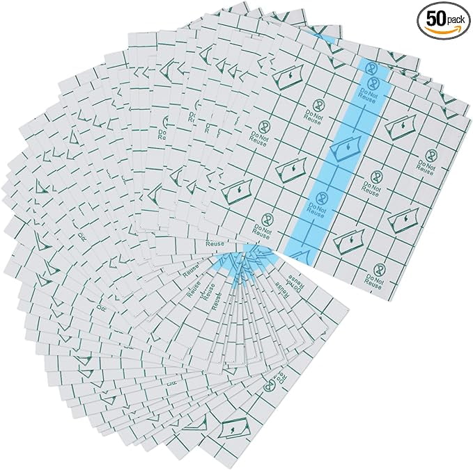 50 Pieces Transparent Stretch Adhesive Bandage Large Waterproof Bandage ...