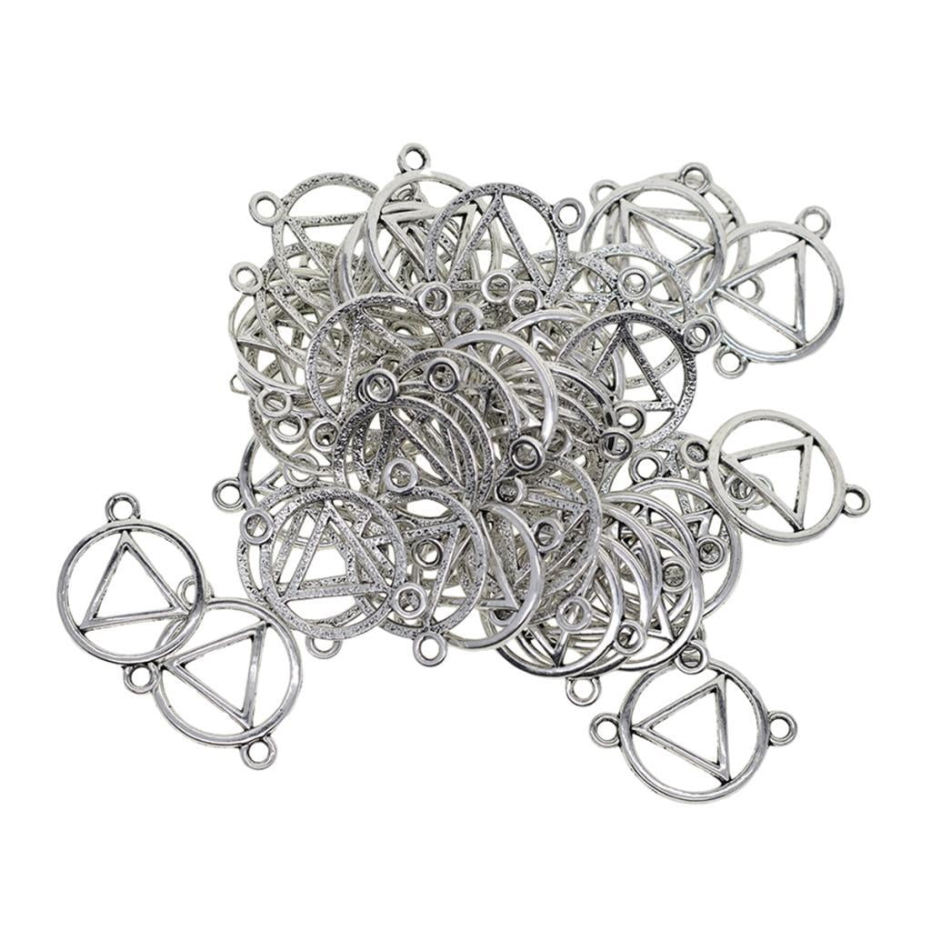 50 Pieces Triangle Charms, for Bracelet, Necklace, Buckle - Walmart.com
