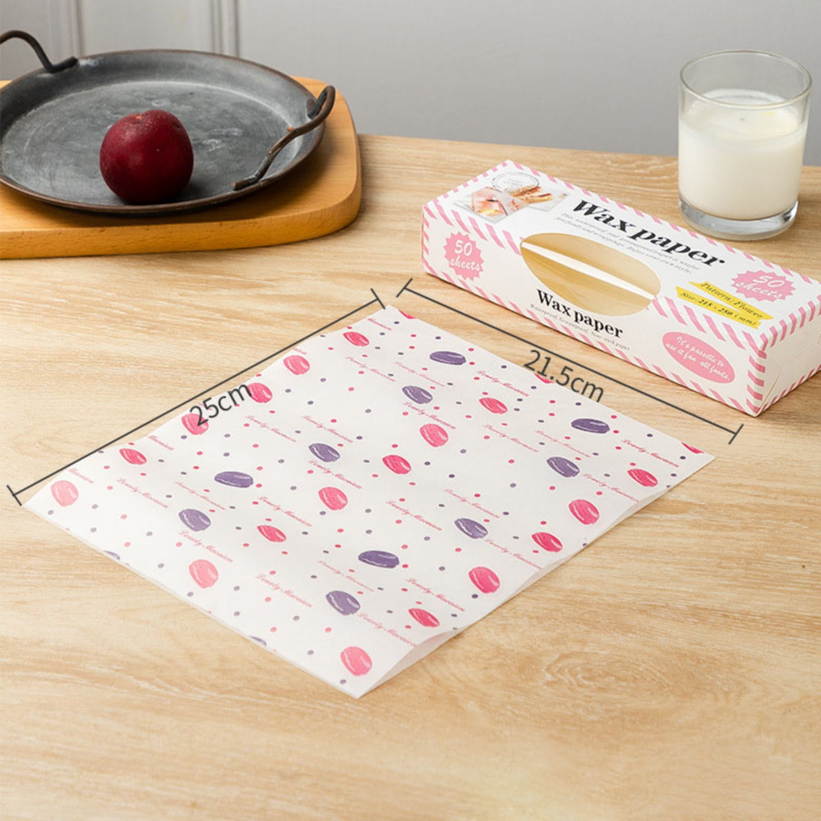 50 Pieces Wax Paper Deli Paper Sheets Sandwich Wrap Parchment Paper ...