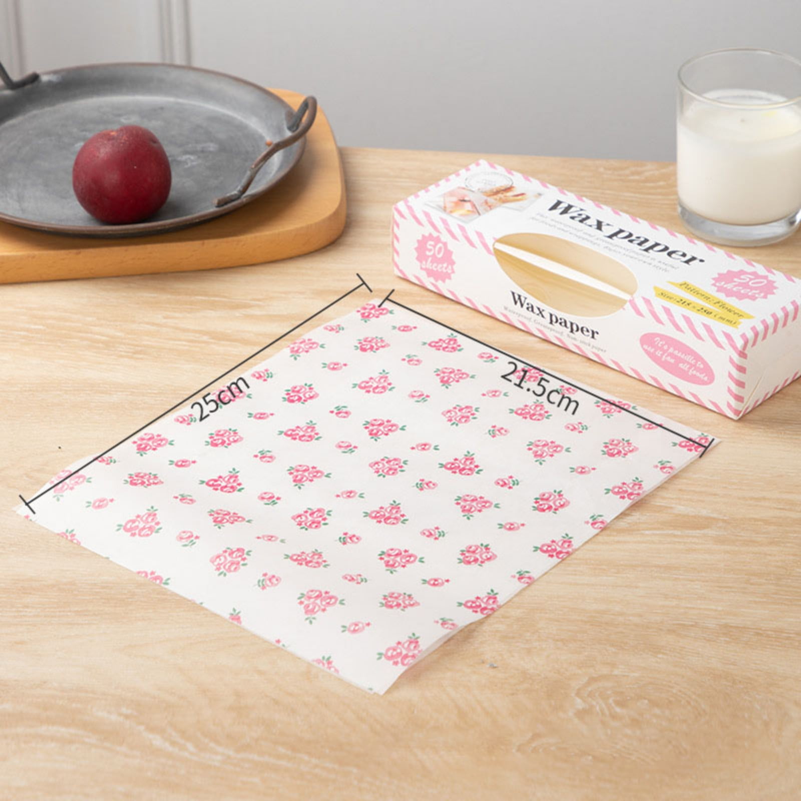 50 Pieces Wax Paper Deli Paper Sheets Sandwich Wrap Parchment Paper ...