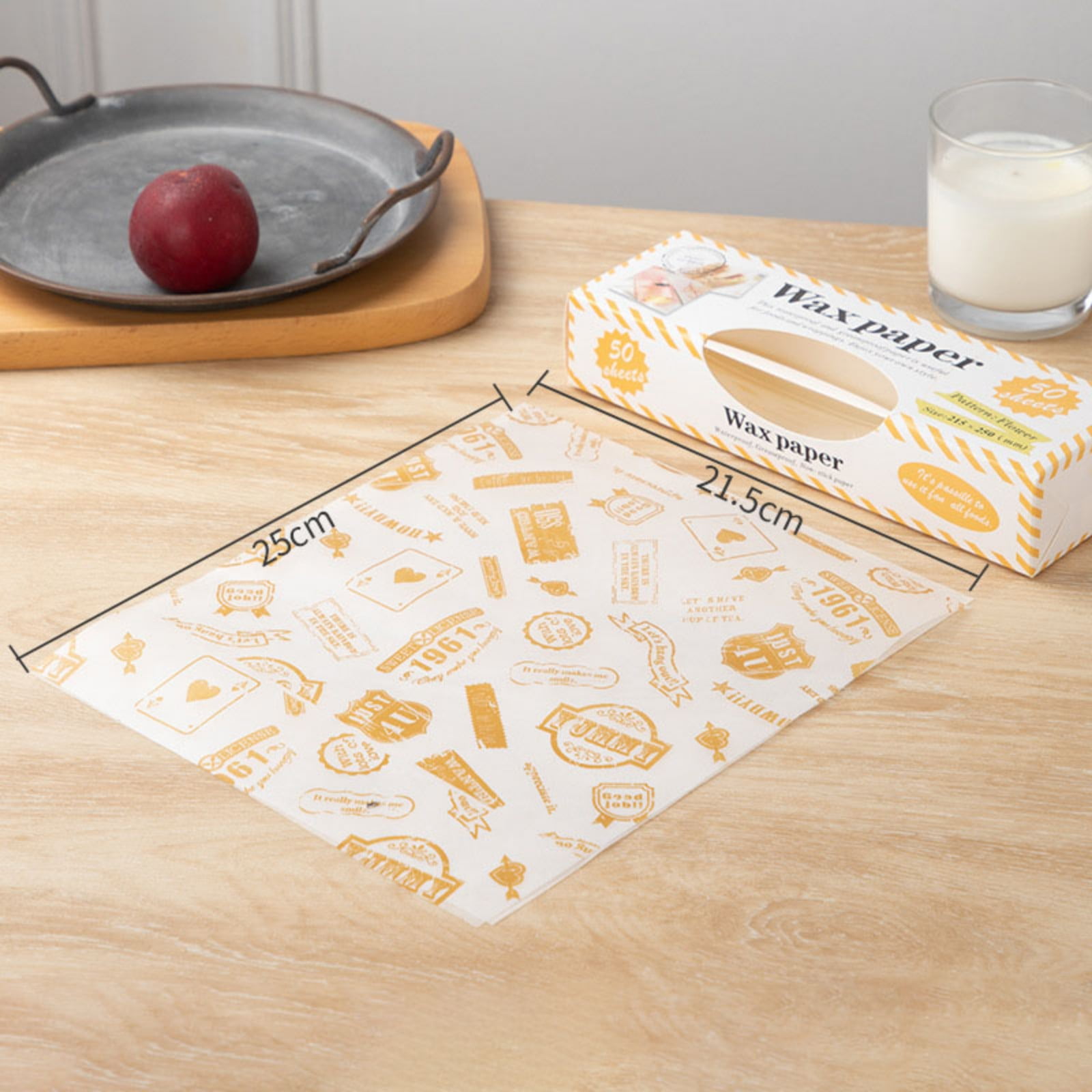 50 Pieces Wax Paper Deli Paper Sheets Sandwich Wrap Parchment Paper ...