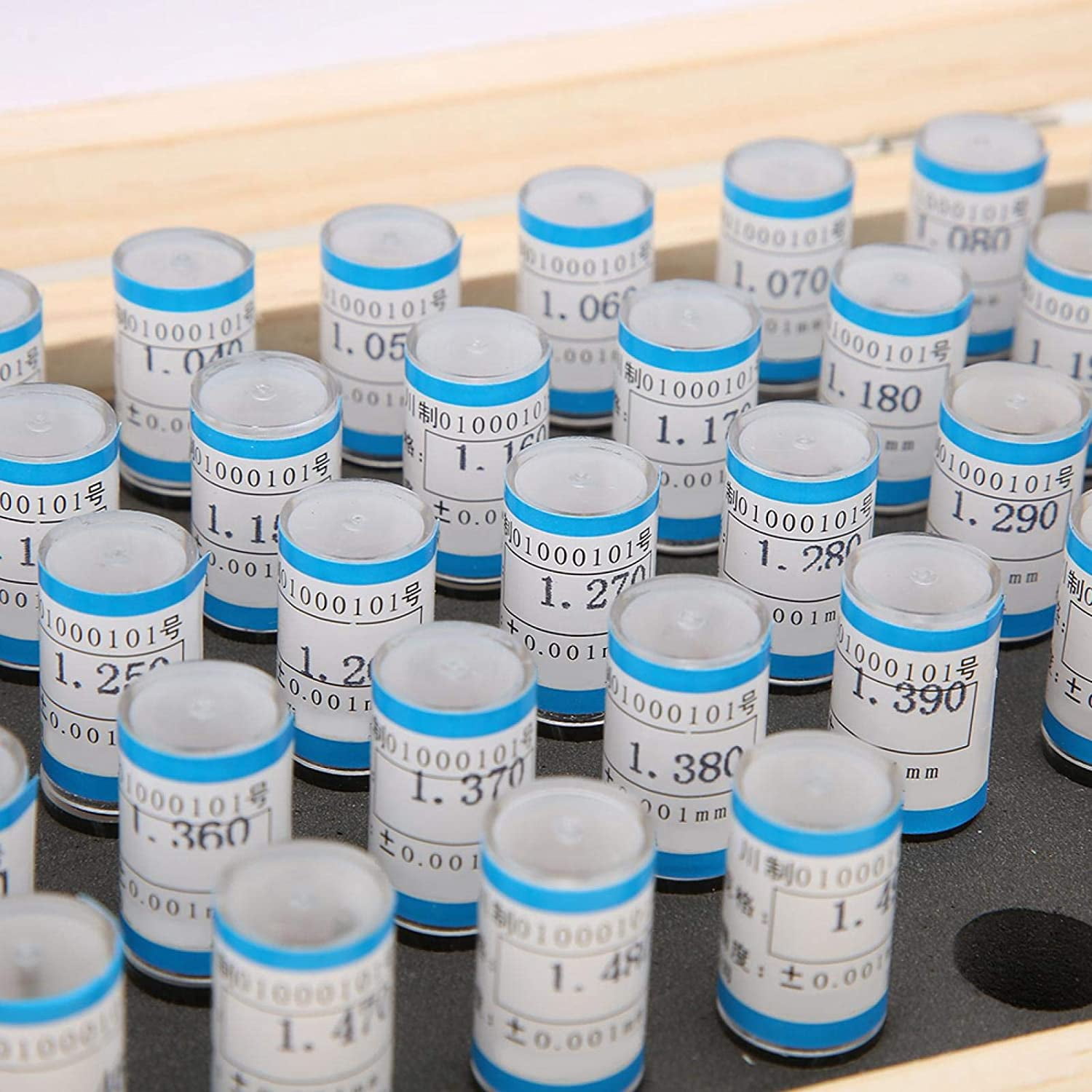 50 Pieces of pin Gauge, 1-1.49 mm Plug pin gage Set 0.001 mm Tolerance Bearing Steel Tool for ...