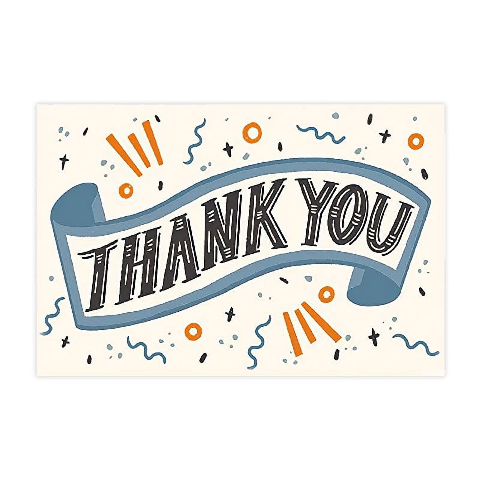 50 Pieces/pack Retro Painted Thank You Cards, Handwritten Blank ...