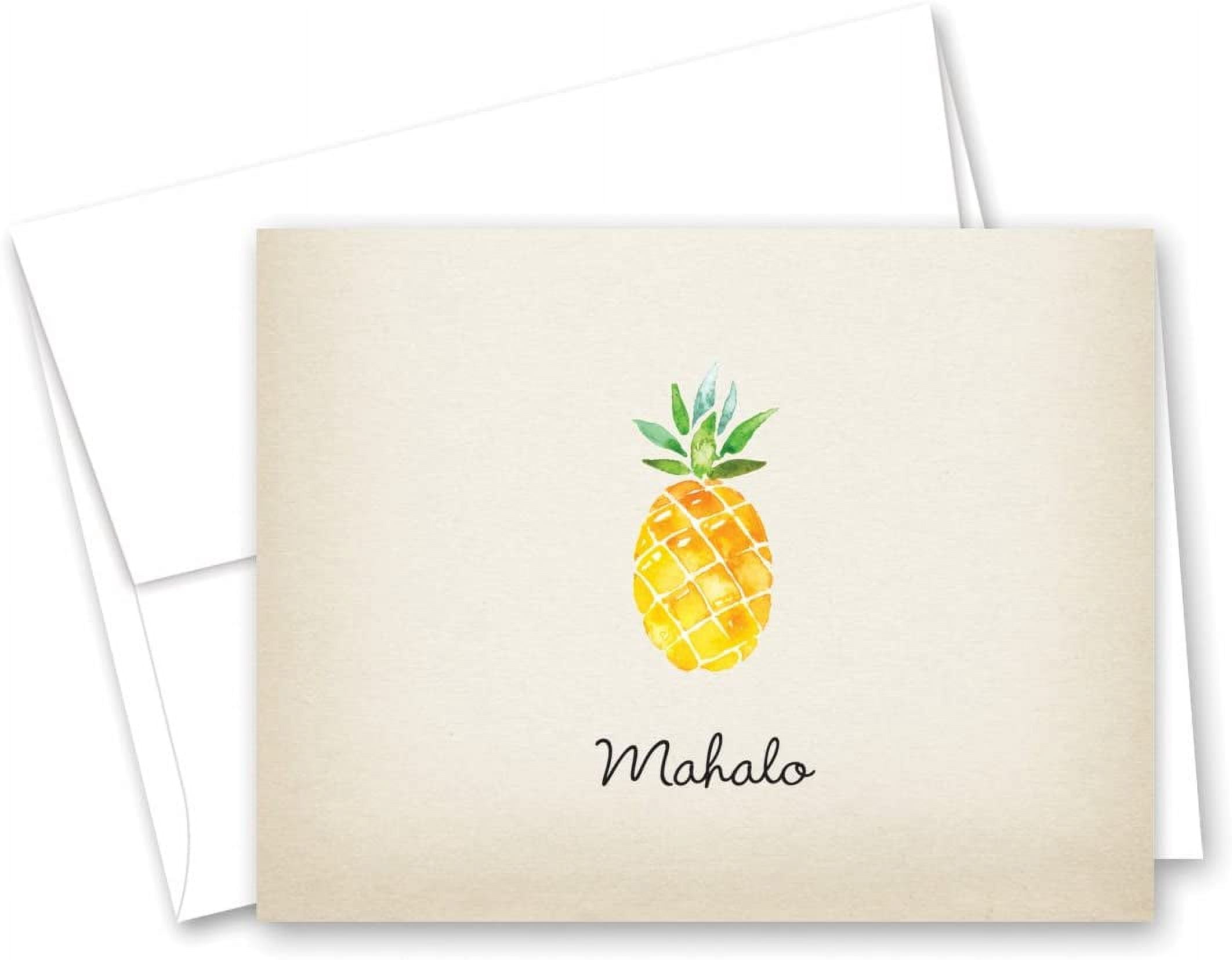 50 Pineapple Hawaiian Mahalo Thank You Cards + Envelopes - Walmart.com