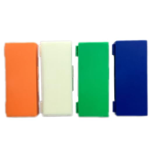 50-Place Microslide Slide Microscope Box Colors, Blue, Green, Orange ...