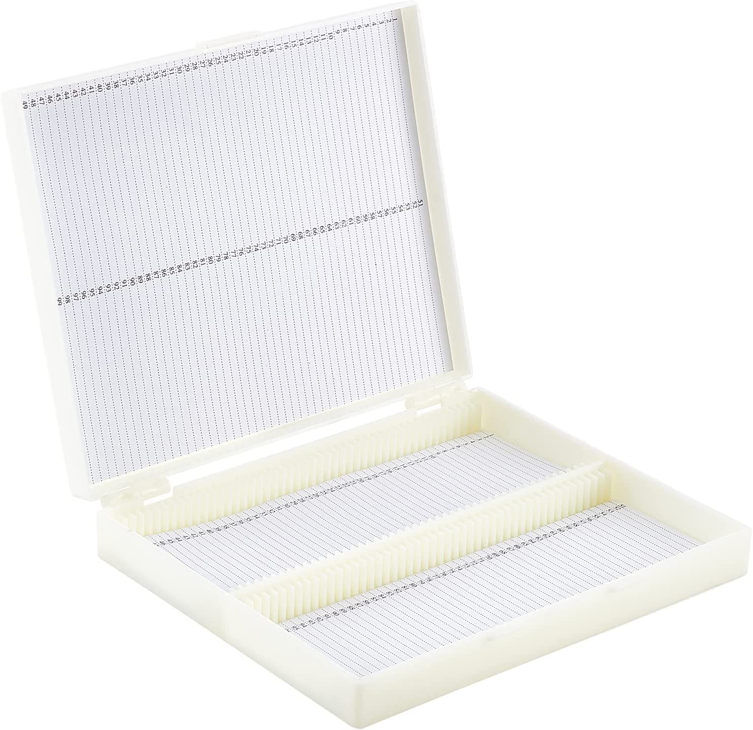50-Place Slide Microscope Box Microslide Slide Economy Microscope Box ...