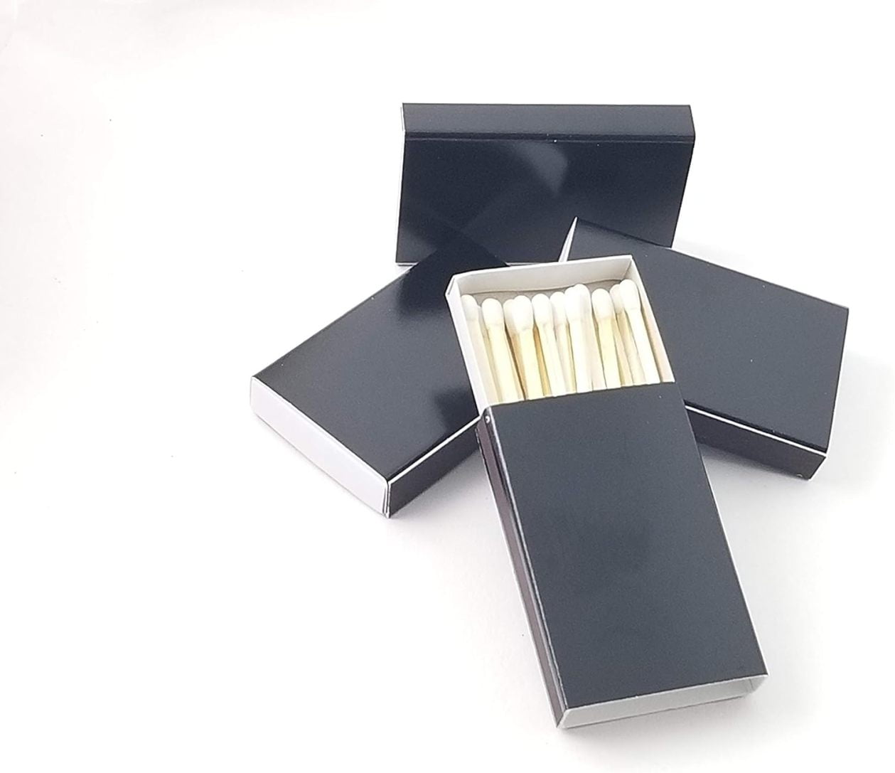 50 Plain Black Cover Wooden Matches Box Matches - Walmart.com