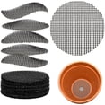 50 Plant Pots Hole Mesh Pad - Flower Pot Mesh Mat Terrarium Potting Eye ...