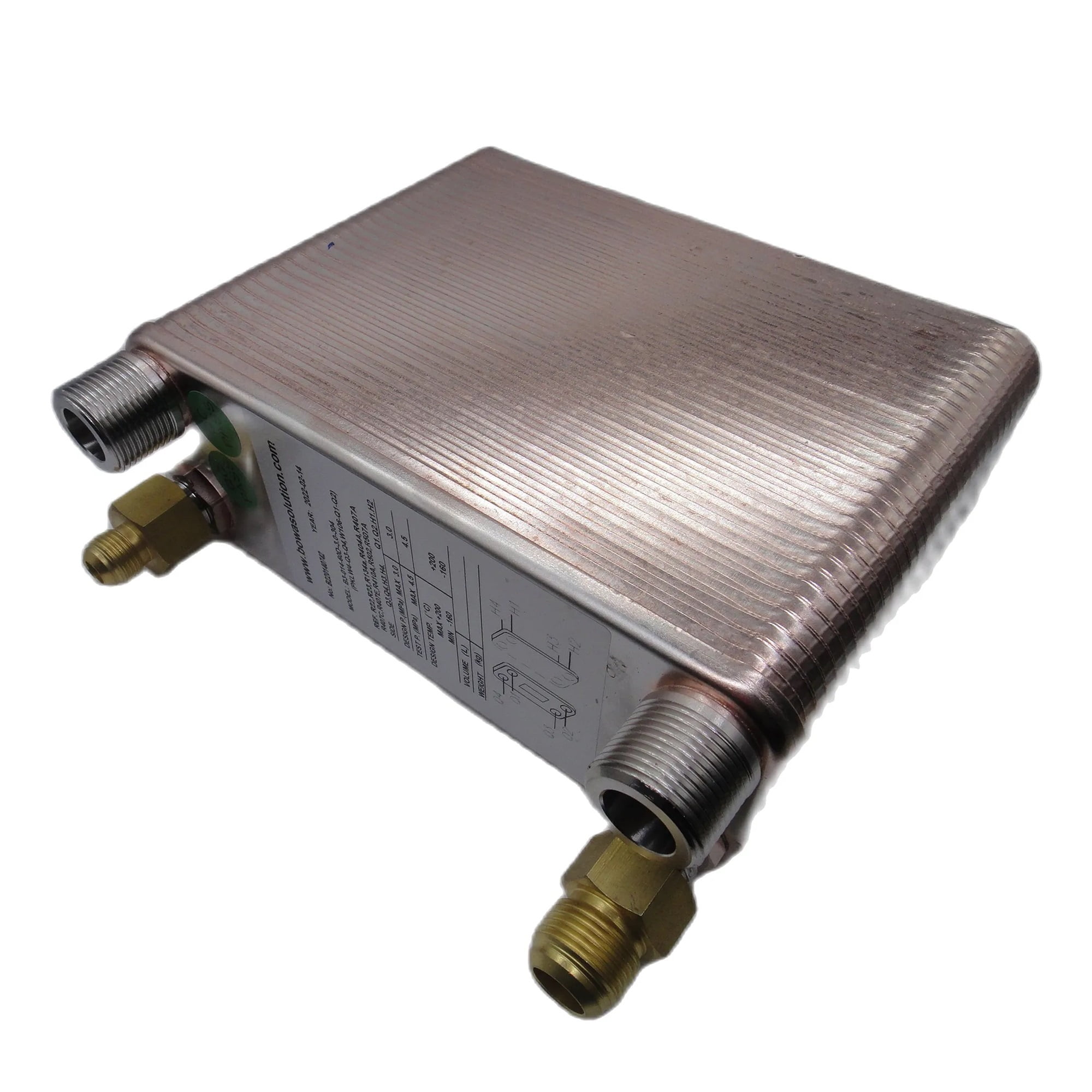 50 Plates Heat Exchanger For Heat Pump Water Heater Or Floor Heating ...