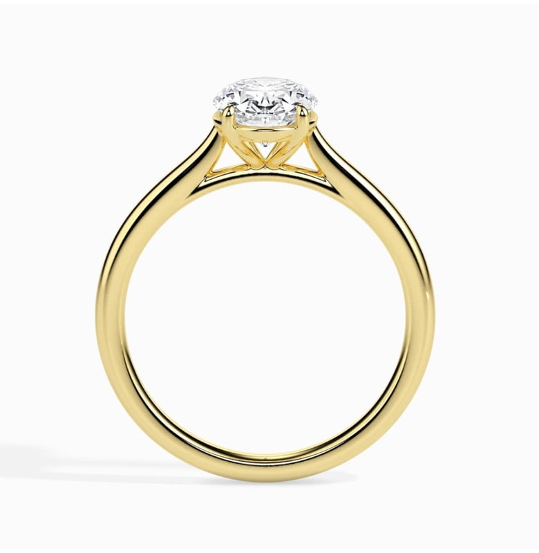 50 Pointer oval lab grown Solitaire Ring - Walmart.com