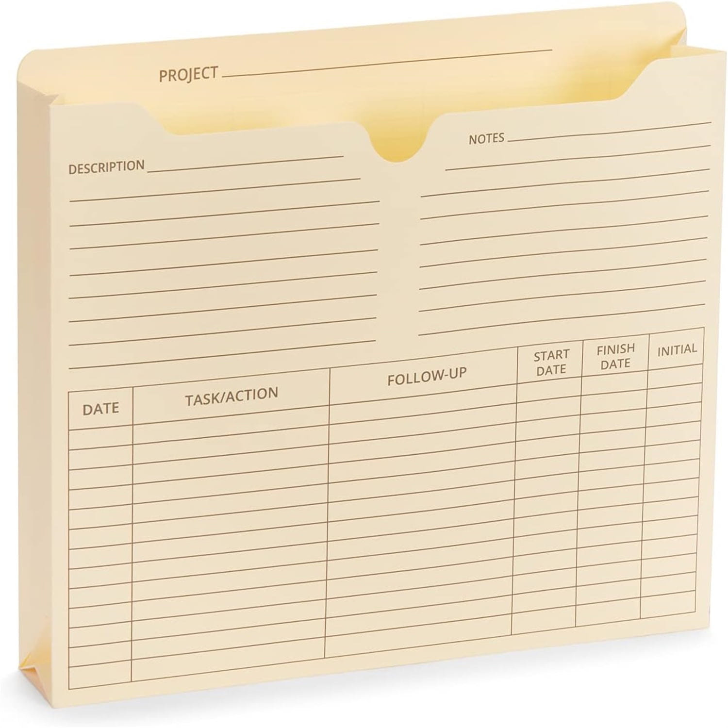 50 Project File Folders, Reinforced Straight Cut Tab, 2 Inch Expansion ...