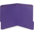 50 Purple Letter-Size File Folders with 2-Prong Fasteners and 1/3 Cut ...
